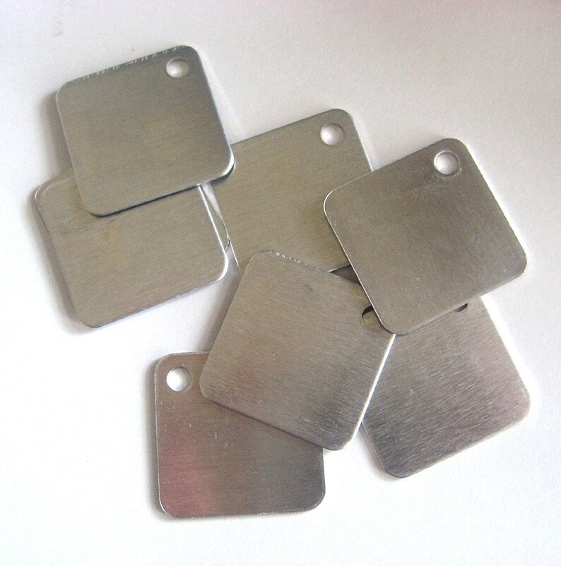 10 Diamond Shaped Aluminum Blank Tags 1.25 Inch 18 Gauge - Etsy