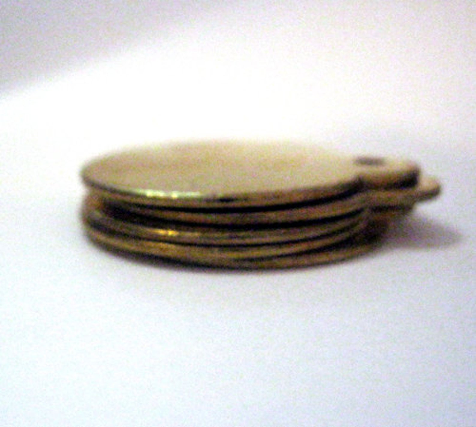 Blank BRASS Tags for Stamping ......round With Ear... 1 Inch | Etsy