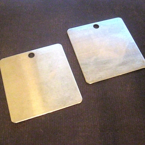 Qty10 EXTRA LARGE Square Aluminum Blank Tags 2 Inch 18 Gauge - Etsy ...