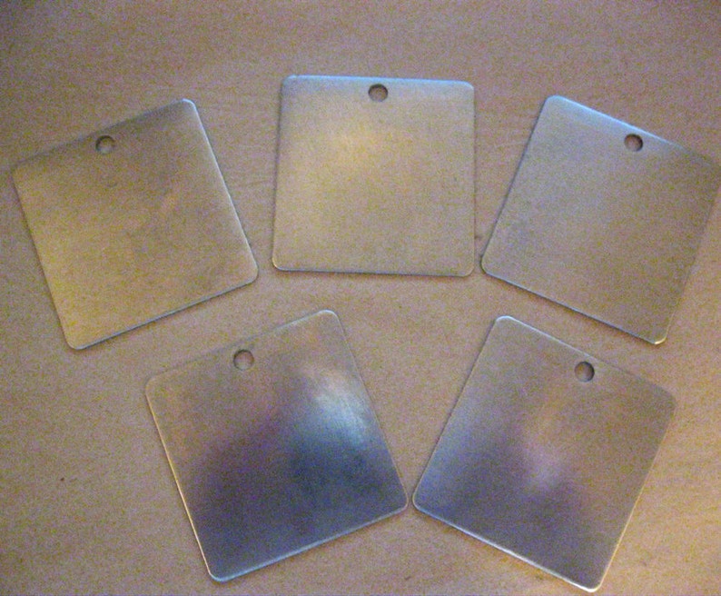 Qty10 EXTRA LARGE Square Aluminum Blank Tags 2 Inch 18 Gauge - Etsy ...