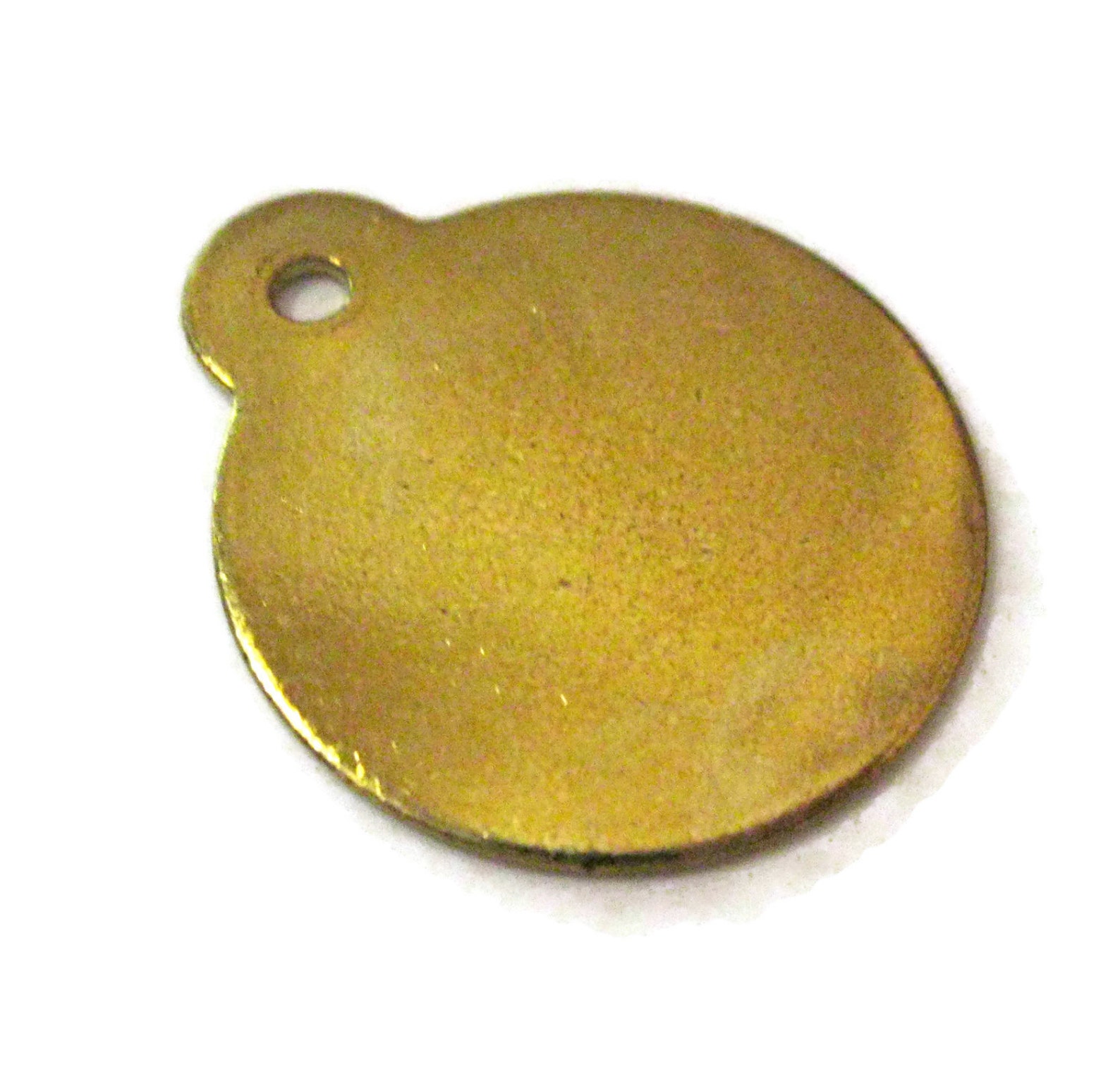Blank BRASS Tags for Stamping ......round With Ear... 1 Inch | Etsy