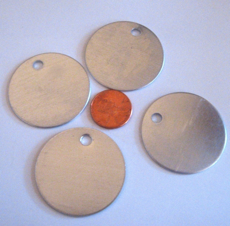 50 large round blank metal stamping tag 1.5 inches 1 | Etsy