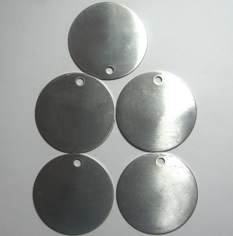 5 Extra LARGE Round Aluminum Blank Tags 2" Inch - 18 Gauge - Etsy