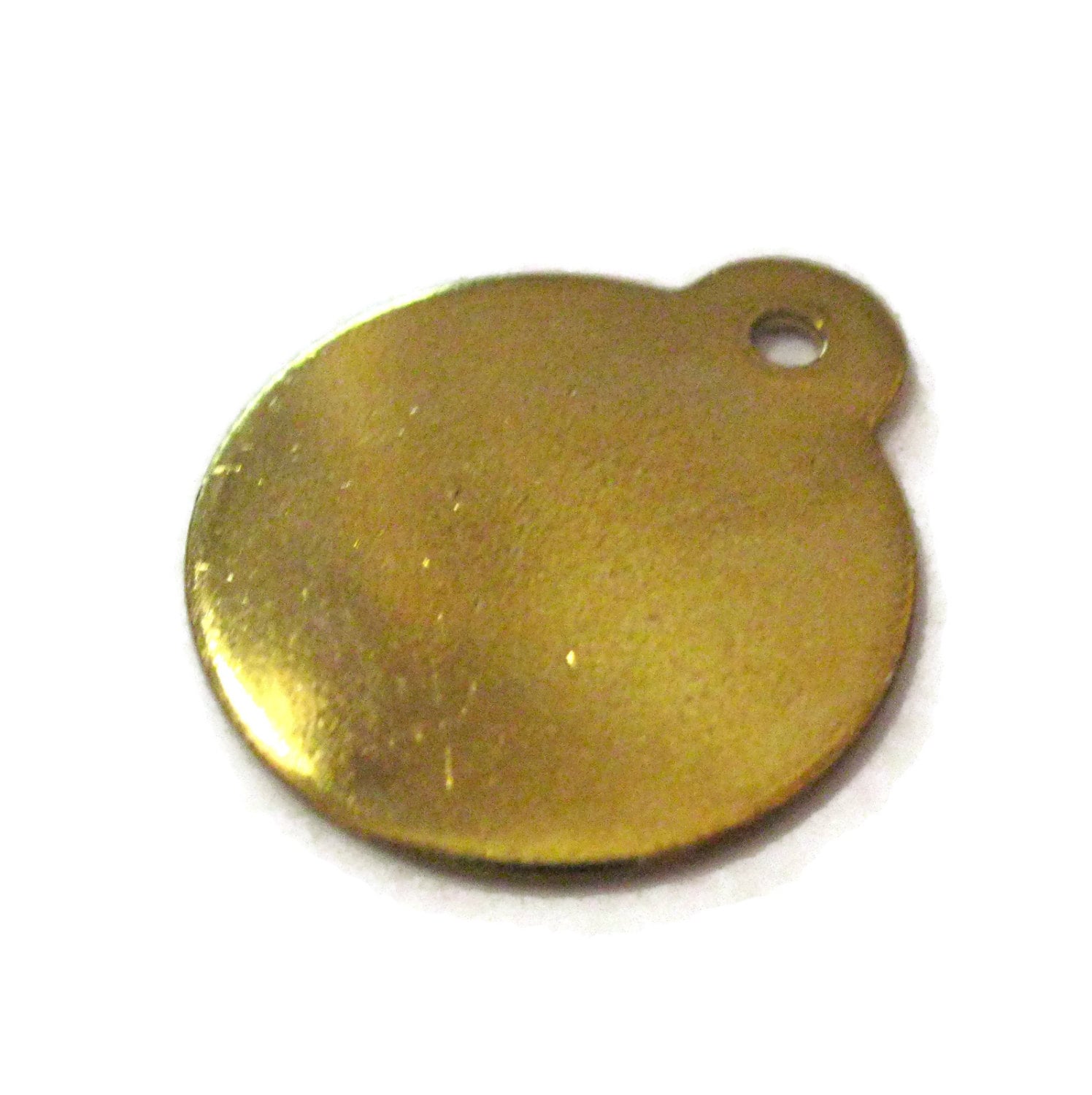 Blank BRASS Tags for Stamping ......round With Ear... 1 Inch | Etsy