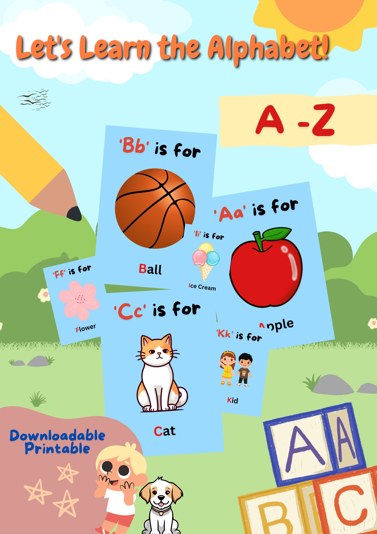 Alphabet for Kids - Etsy