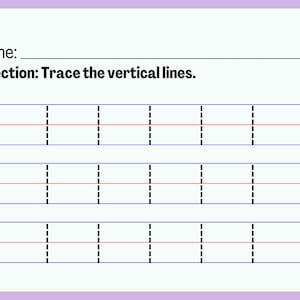 Tracing Lines for Kids Template - Etsy