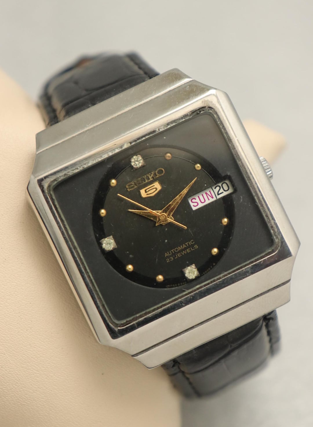 Vintage Rare TV Seiko 5 Automatic Movement Cal. 6349 Japan Made Men's ...