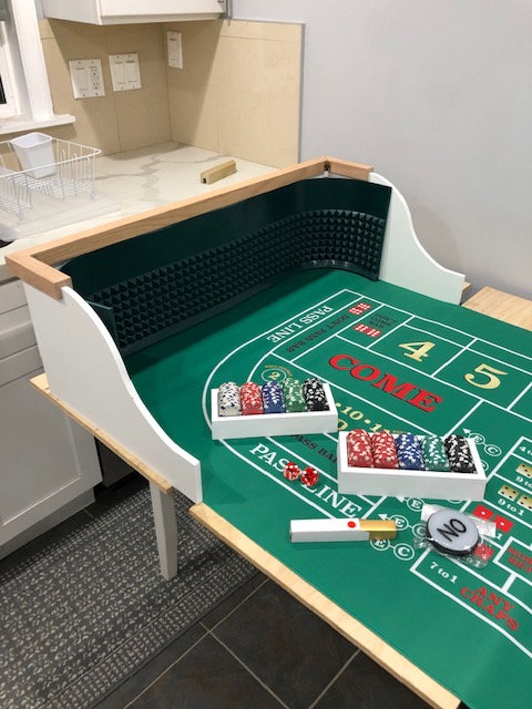 Craps Table deluxe Setup layout/rubber Etc Included - Etsy