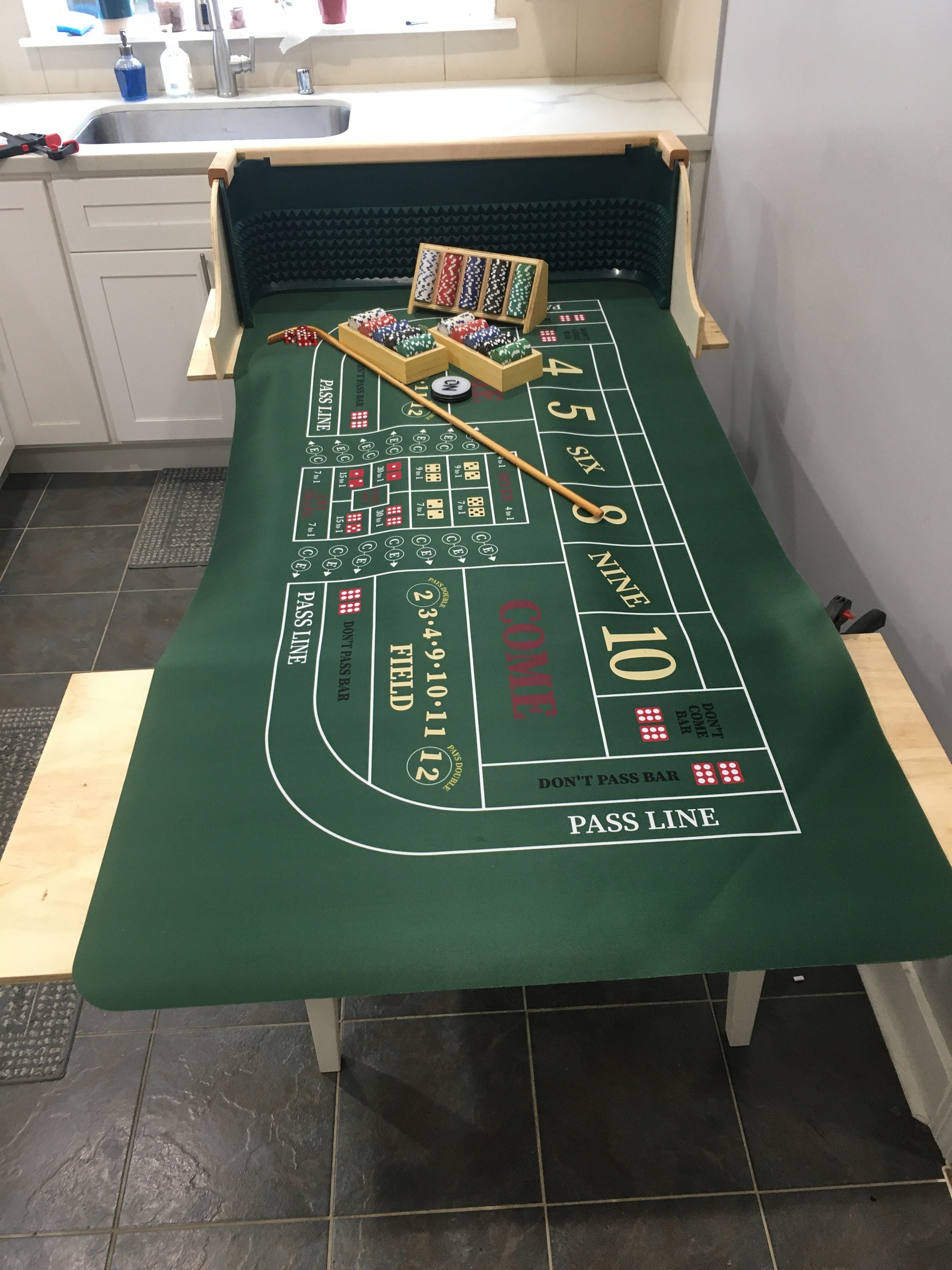 Craps Table (affordable/portable) Includes Literally Everything but ...