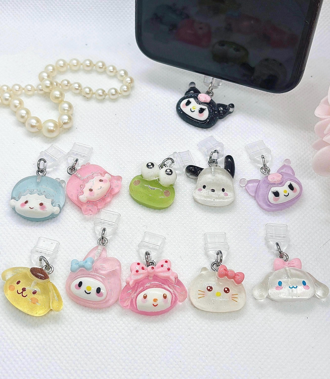 Sanrio Big Heads, Phone Anti-dust Plug, iPhone Decor Plugs, Type C ...