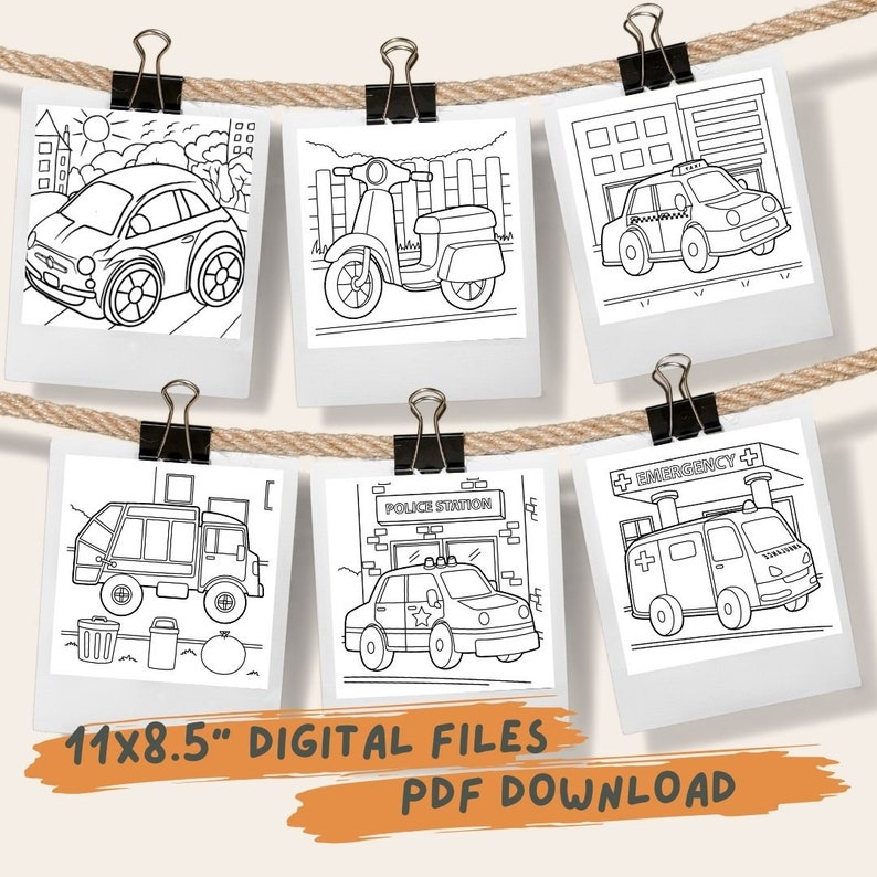 Car Coloring Pages Transportation Printable Coloring Pages for Kids ...