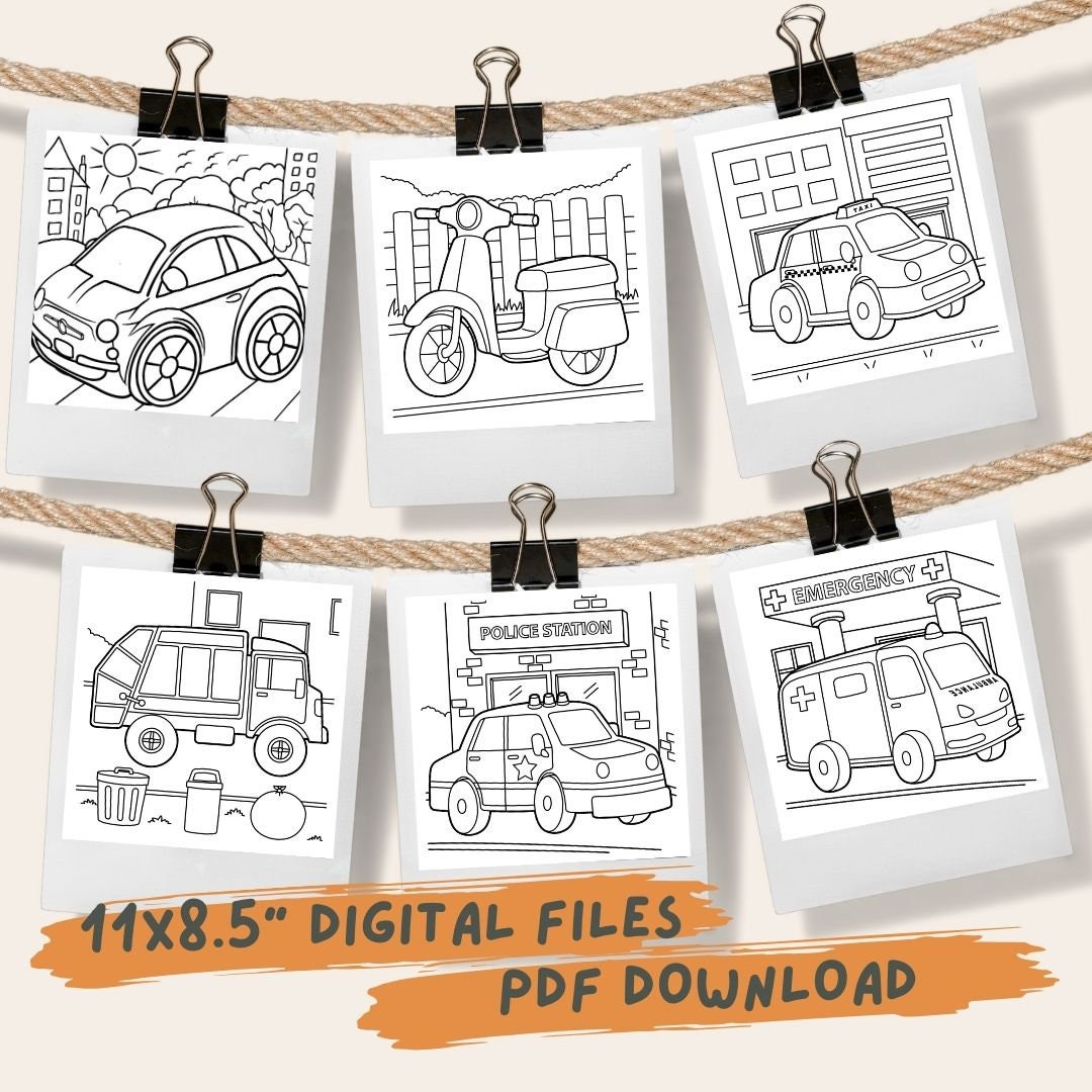 Car Coloring Pages Transportation Printable Coloring Pages for Kids ...