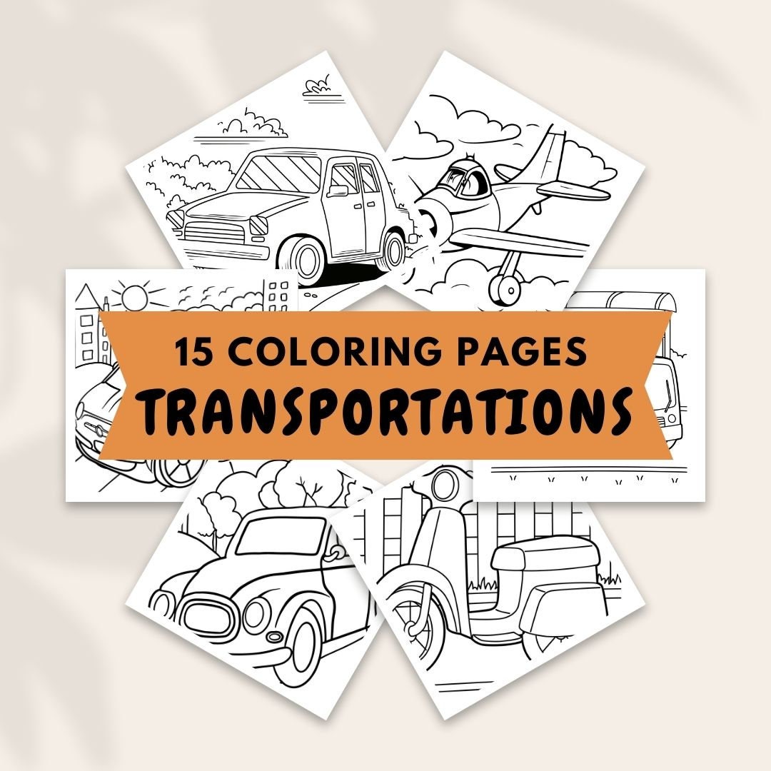 Car Coloring Pages Transportation Printable Coloring Pages for Kids ...
