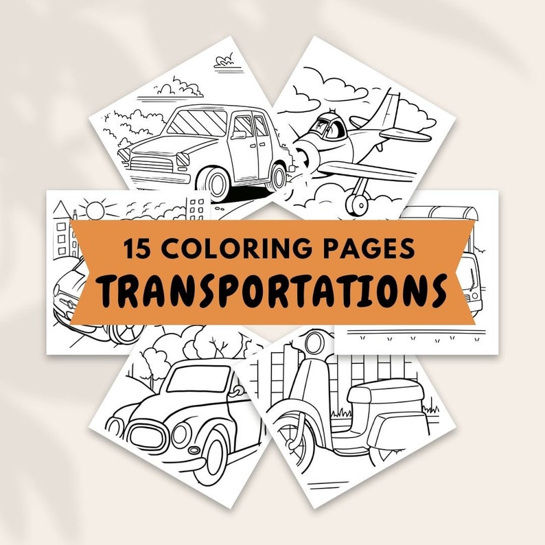 Car Coloring Pages Transportation Printable Coloring Pages for Kids ...