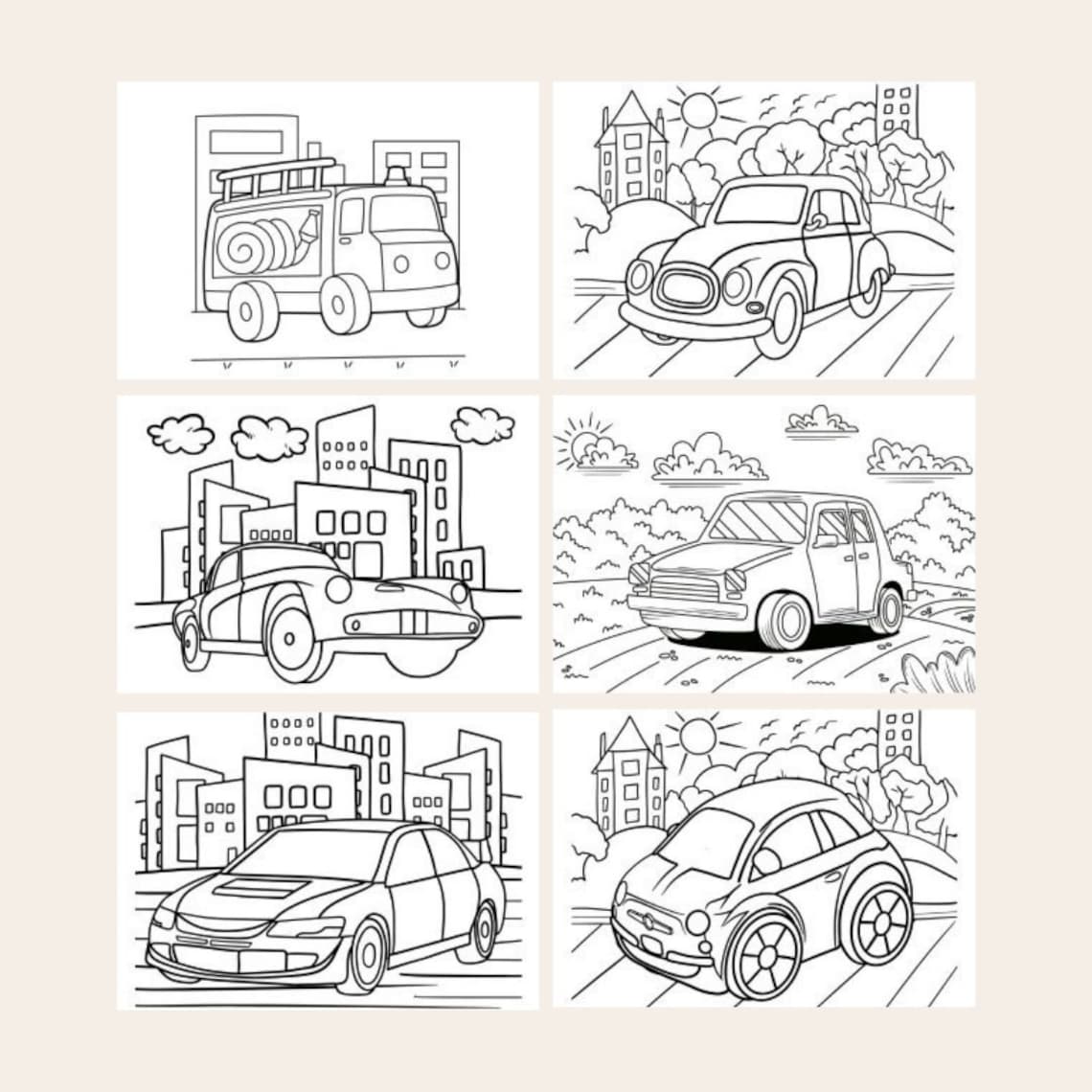 Car Coloring Pages Transportation Printable Coloring Pages for Kids ...