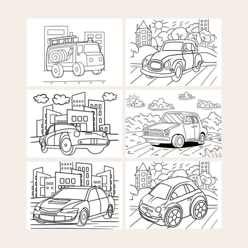 Car Coloring Pages Transportation Printable Coloring Pages for Kids ...