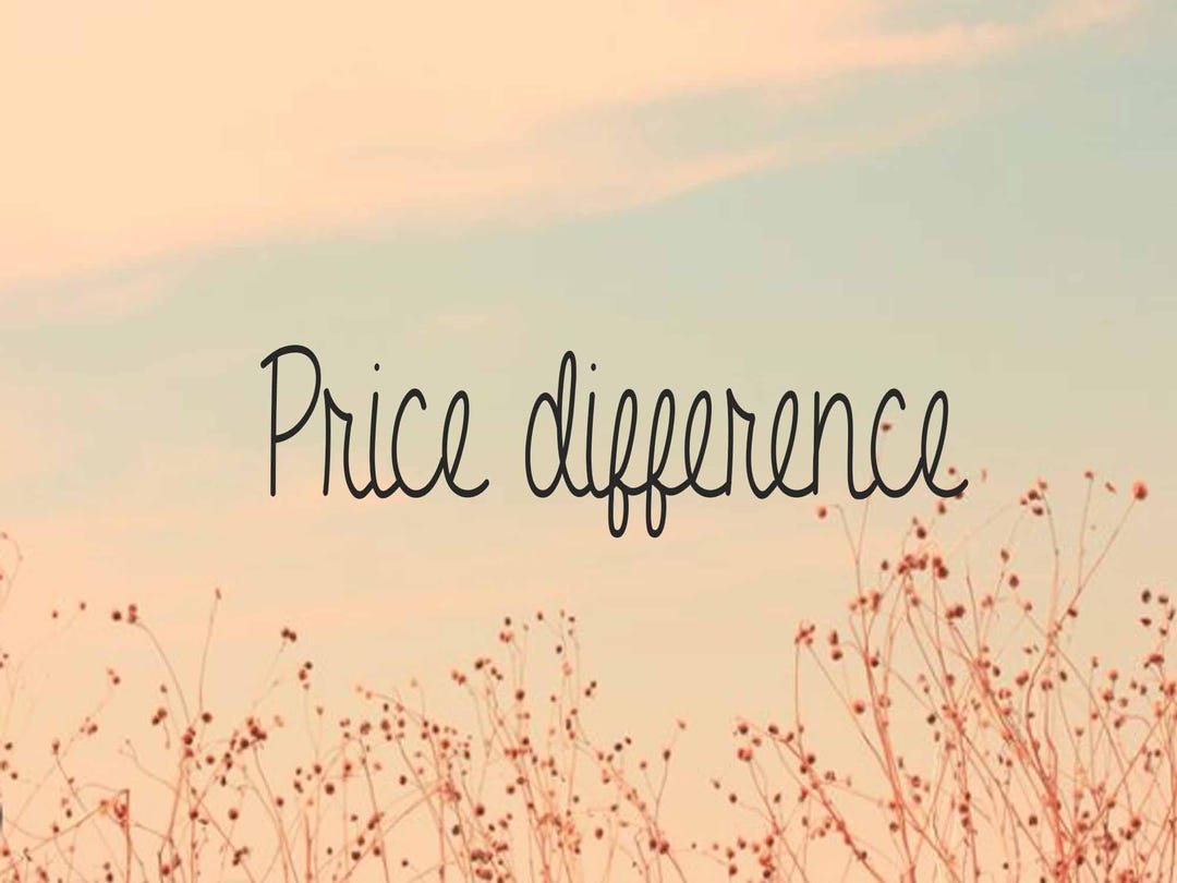 Price Difference - Etsy