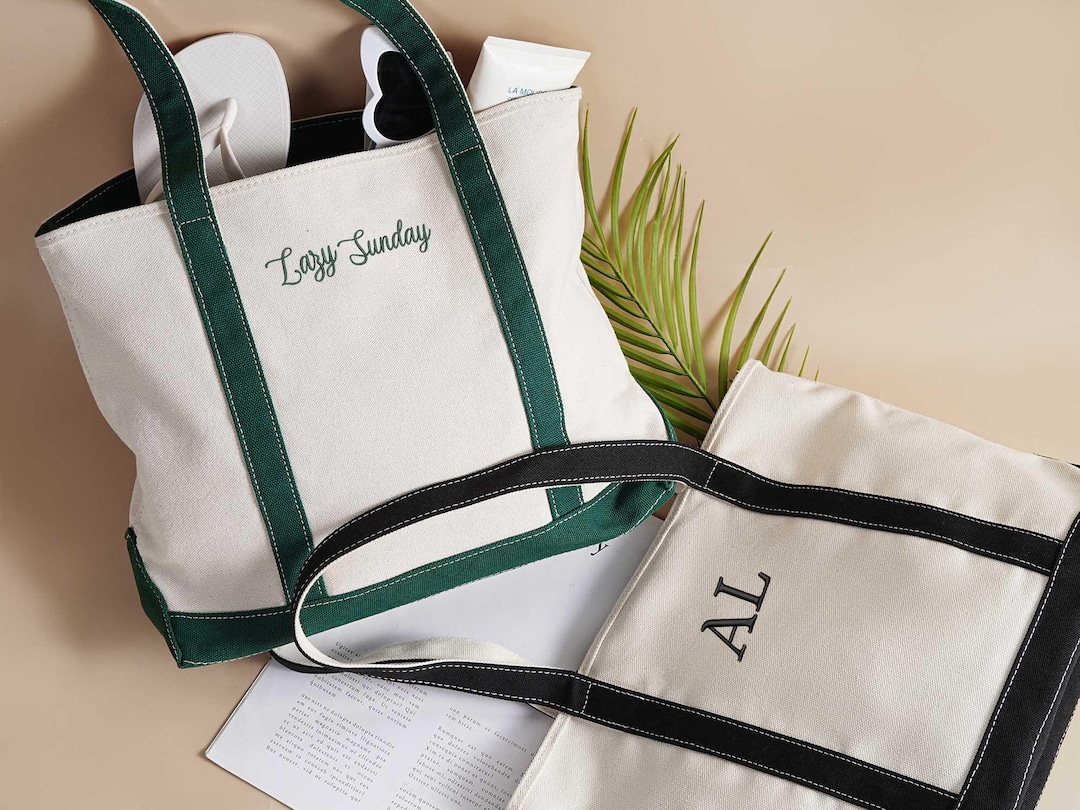 Personalized Bridesmaid Tote Bag, Custom Embroidered Tote Bag, School ...