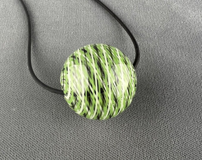 B/W Green Reticello Sphere Hollow Blown Borosilicate Glass Bead by Beau Barrett - Etsy