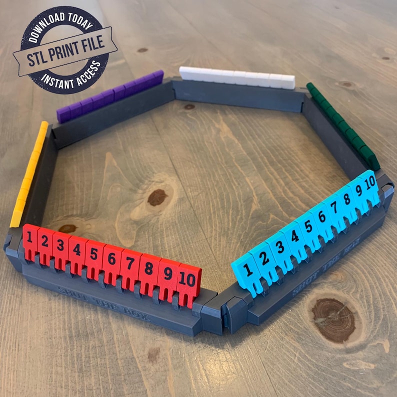 Shut the Box – 3D Printable Modular Dice Board Game, Canoga, Trick ...