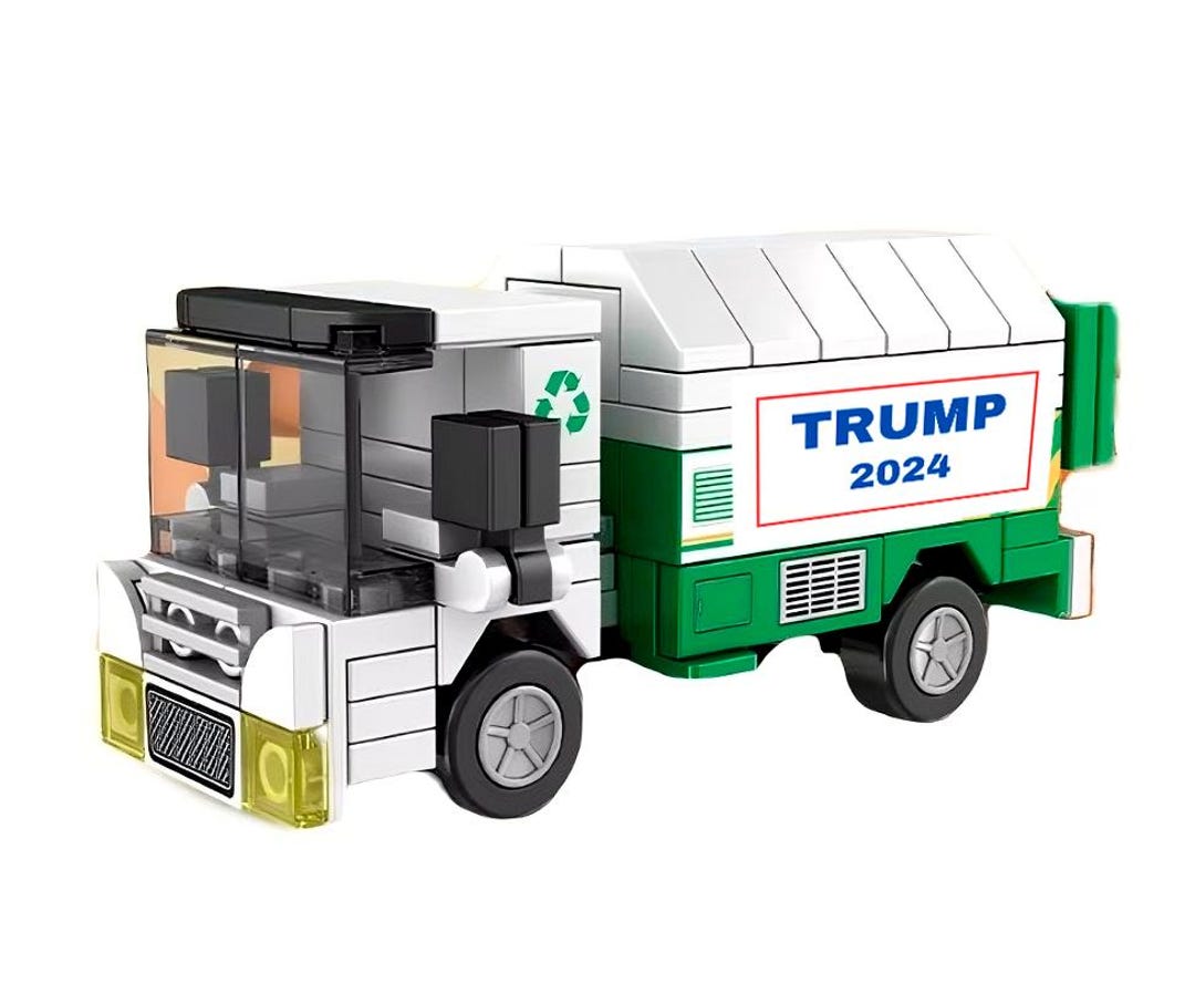 Trump Garbage Truck Brick Style, Make America Great Again 2024 ...