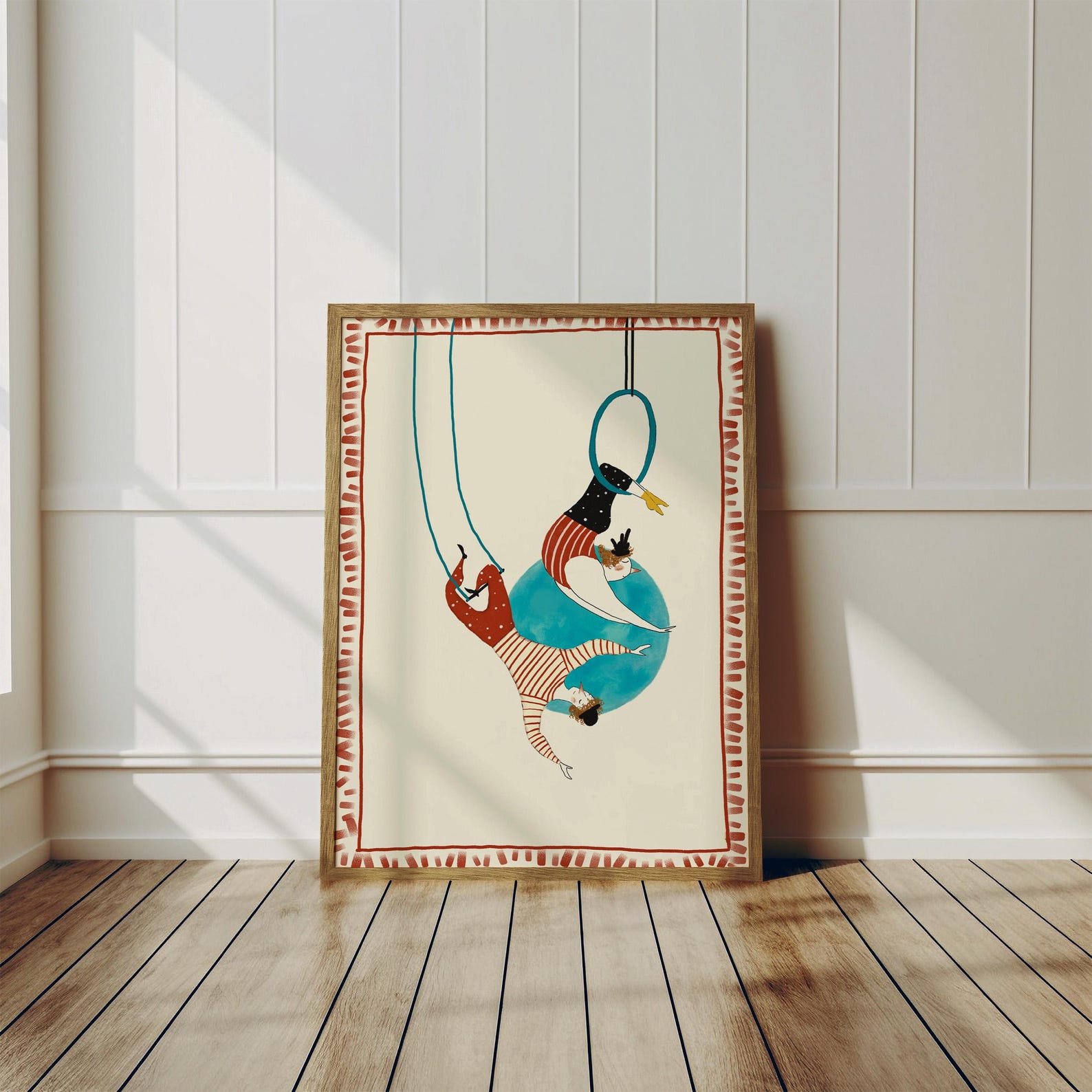 Vintage Circus Acrobat Art Print: Whimsical Nursery Decor (digital ...