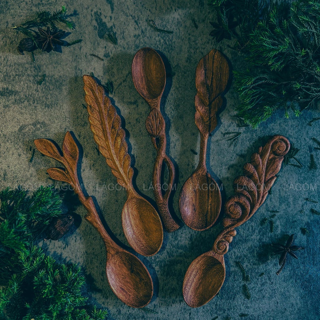 Handmade Wooden Spoons | 4 Designs I Natural Handcrafted Wooden Spoons ...