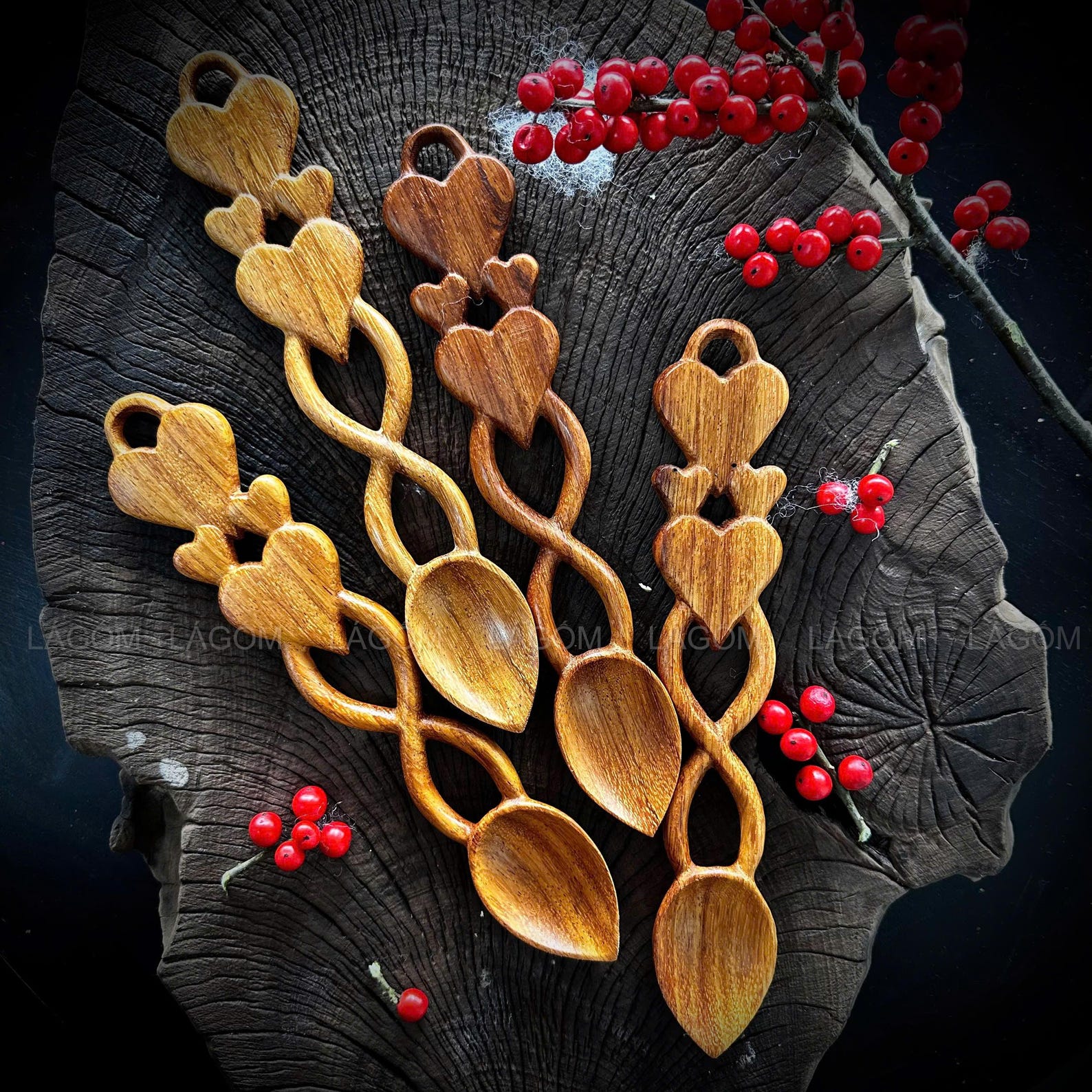 Welsh Love Spoons Handmade and Engraved Spoons Hand-carved Welsh Spoons ...