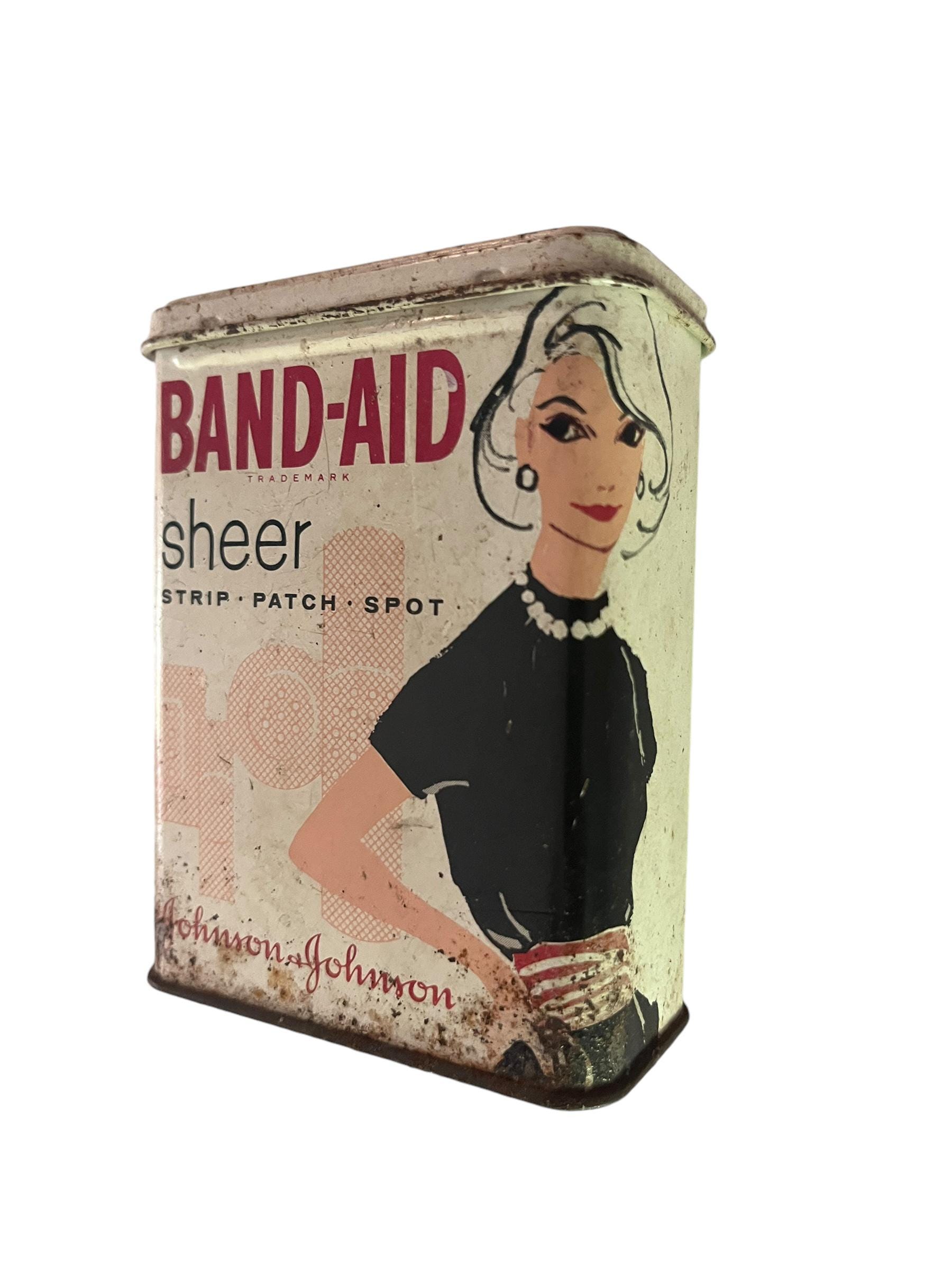 Rare Vintage 1960's Band-aid Sheer Tin Box Empty Johnson & Johnson ...