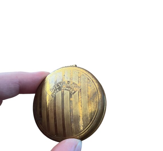 Vintage Silvaray Face Powder Compact Art Deco Gold To… - Gem
