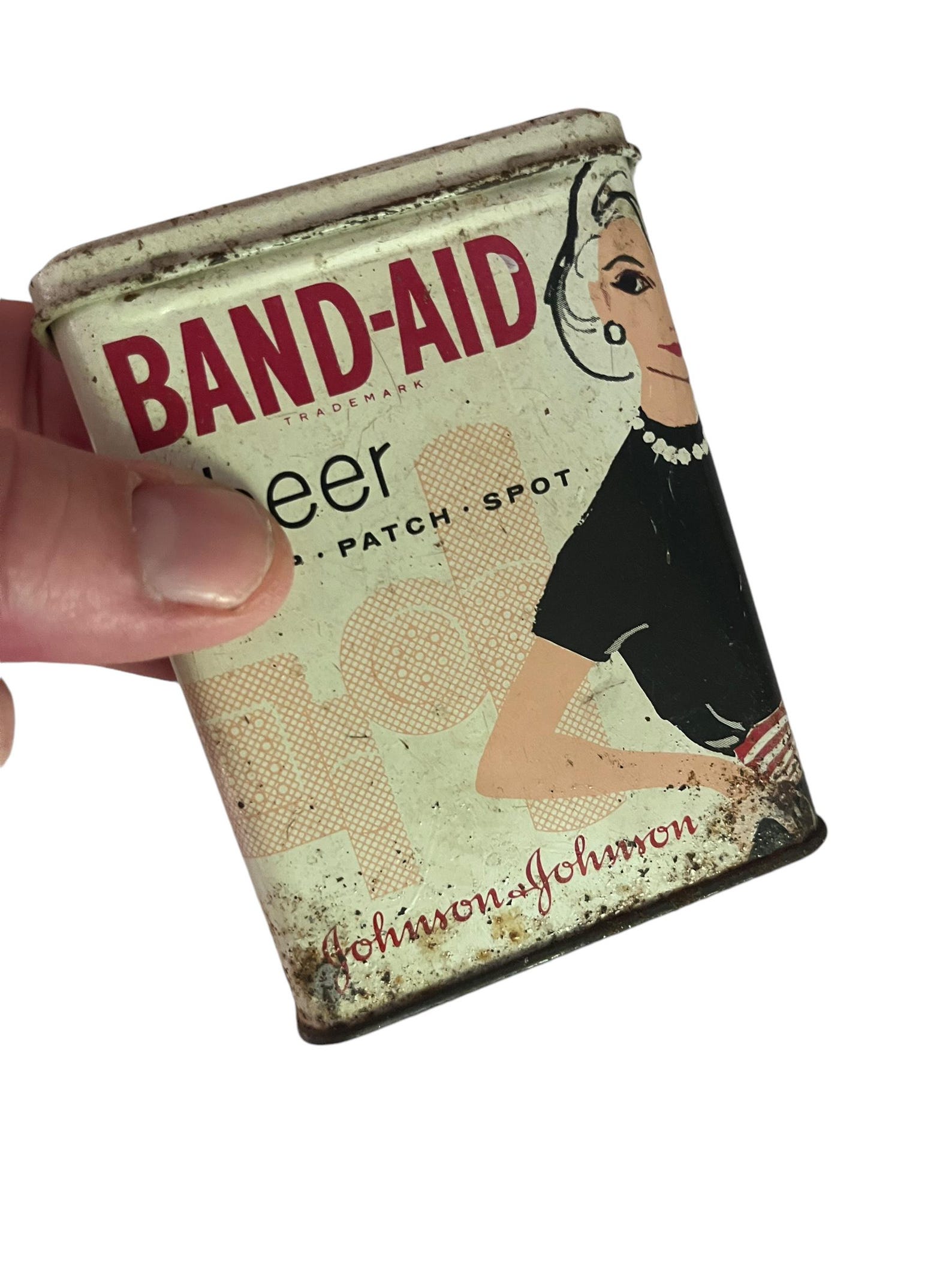 Rare Vintage 1960's Band-aid Sheer Tin Box Empty Johnson & Johnson ...