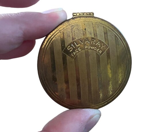 Vintage Silvaray Face Powder Compact Art Deco Gold To… - Gem