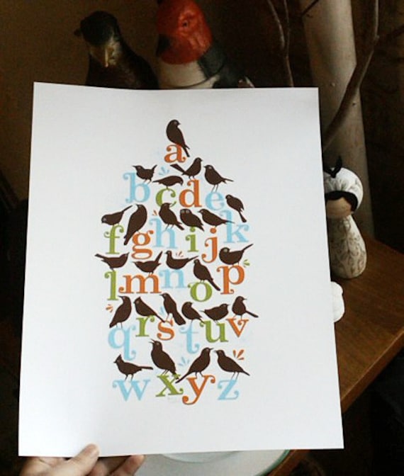 Alphabird Poster - Etsy