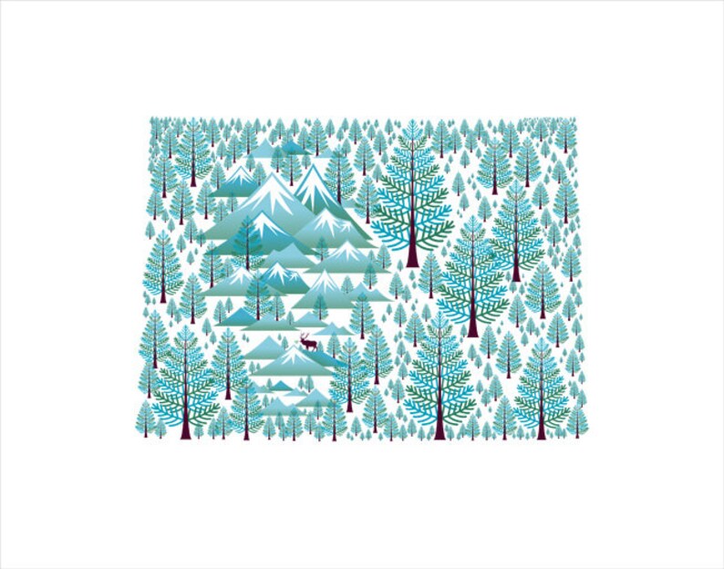 Colorado State Tree Print 11x14 - Etsy