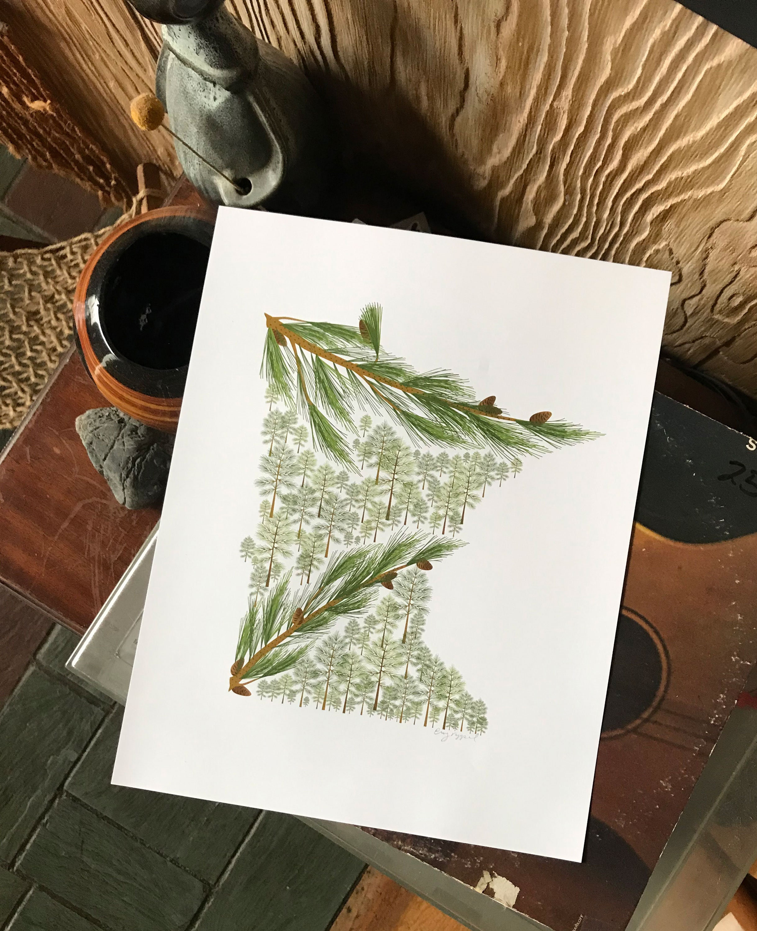 Minnesota State Tree Print 11x14 - Etsy