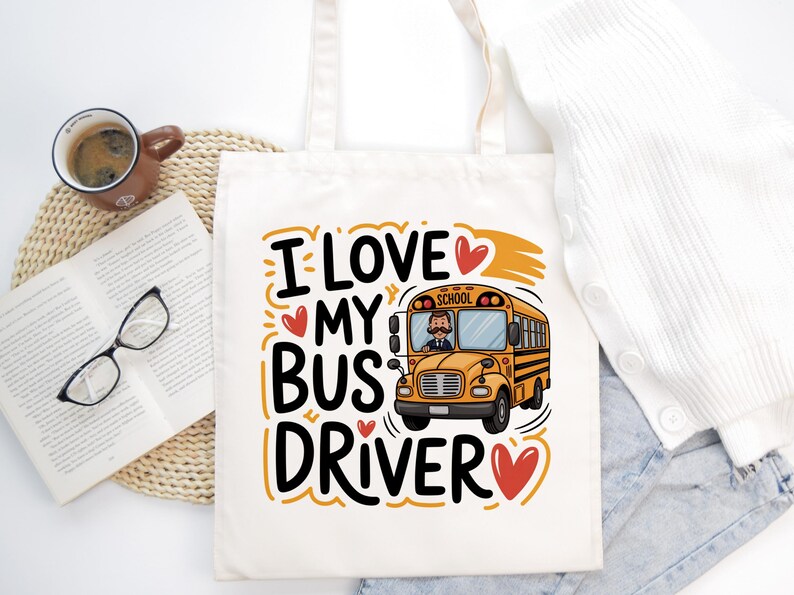 I Love My Bus Driver PNG, School Bus Clipart (digital Download) - Etsy