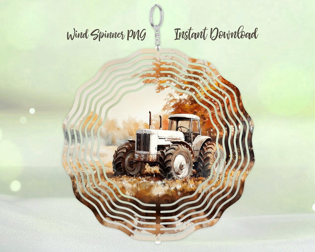 Tractor Wind Spinner PNG, Colorful Wind Spinner Sublimation Design ...