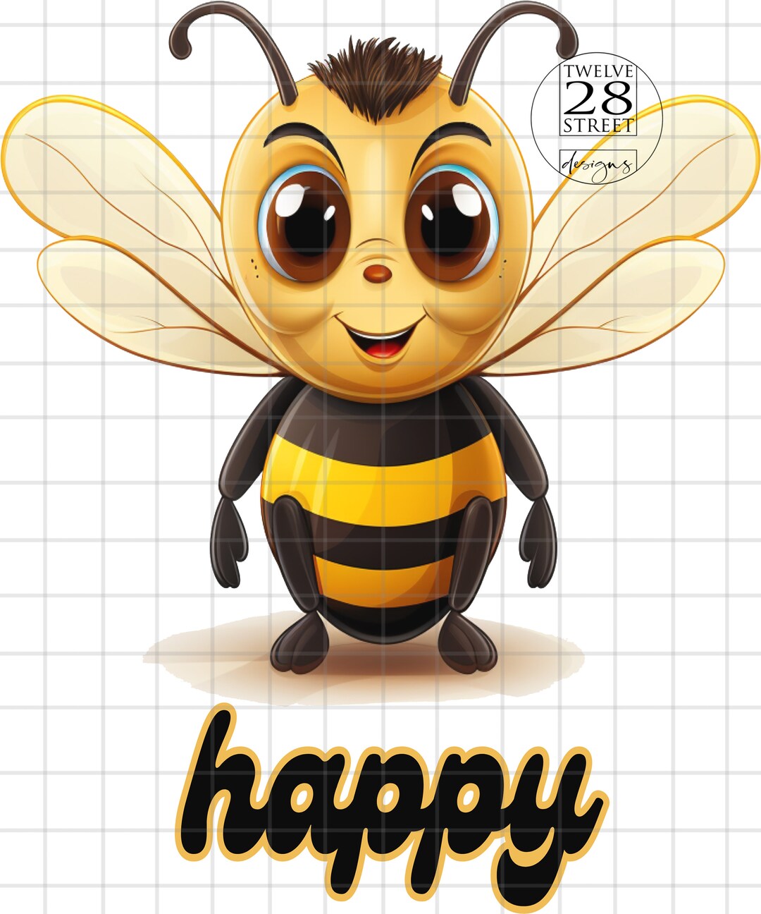 Bee Happy PNG Design, Instant Download, Png Design for Tshirts Mugs ...