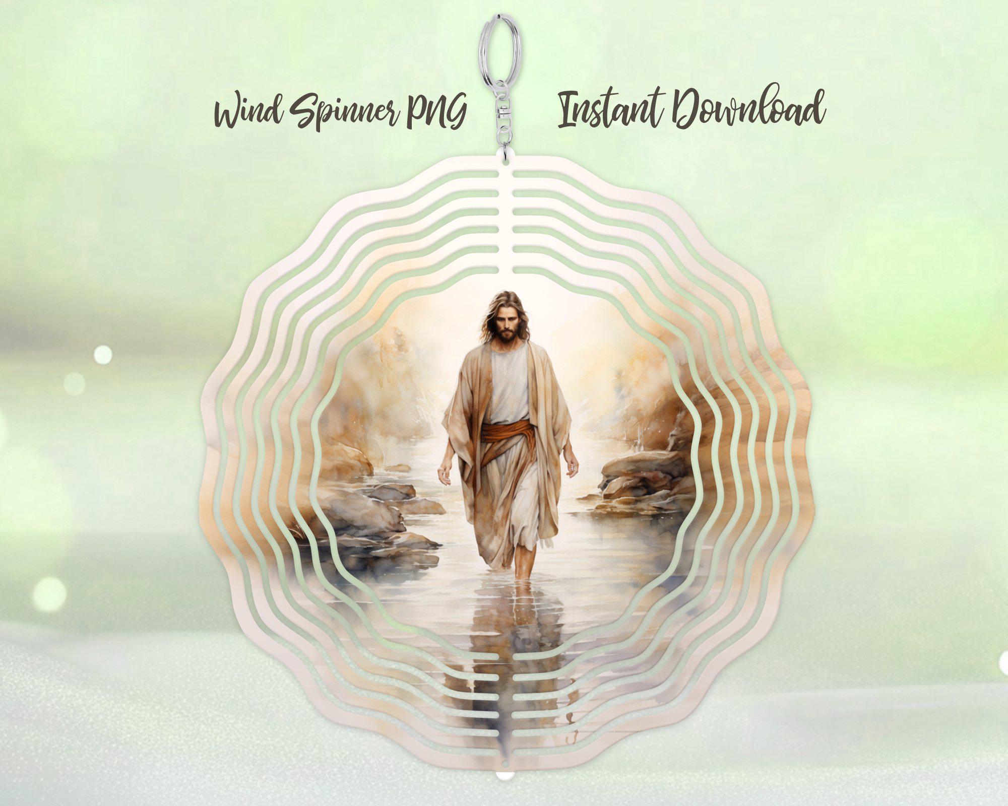 Christian Jesus Christ Wind Spinner PNG, Sublimation Design (digital ...
