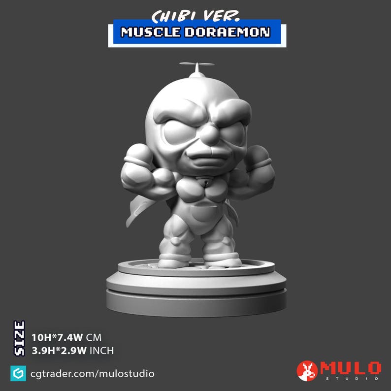Chibi Muscle Doraemon - Etsy