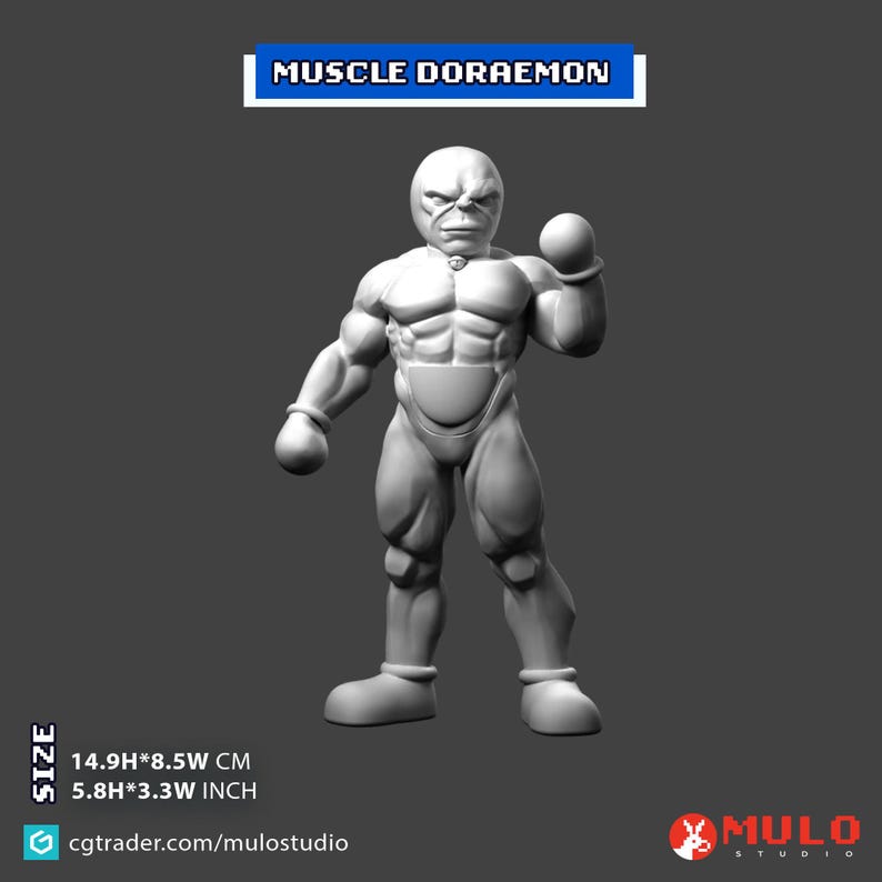Muscle Doraemon - Etsy