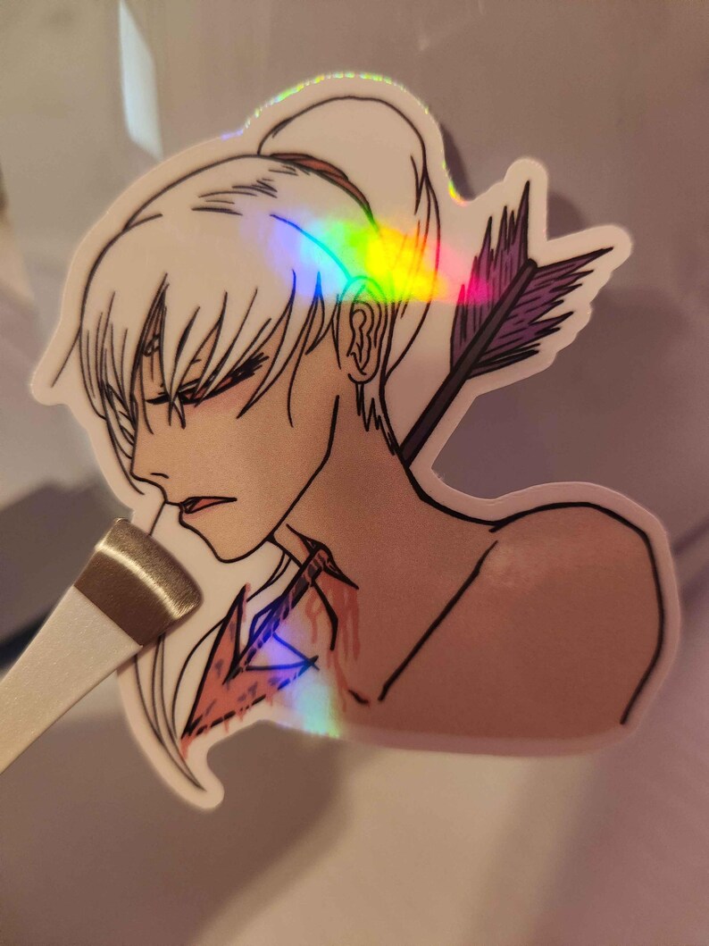 Mute Goretober Sticker, Arrow, Stabbed, Pink Blood - Etsy