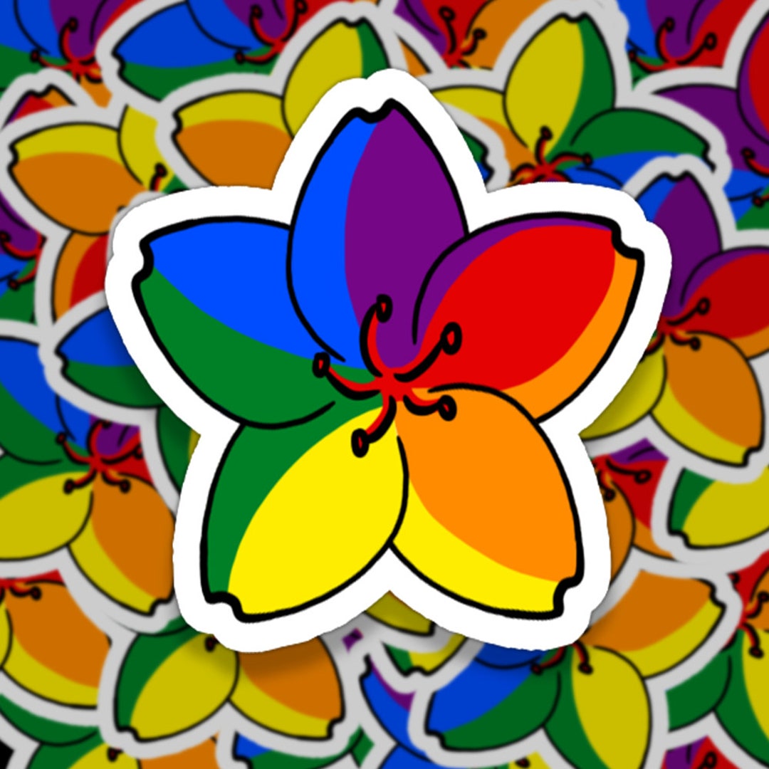 Pride Flowers Sticker Orientation Stickers Gay, Lesbian, Ace, Bi, Etc ...