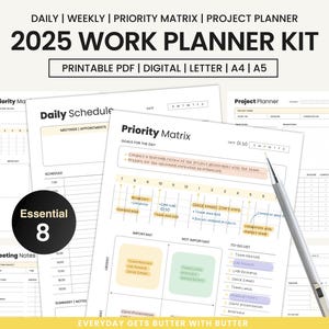 Planner Work Planner Productivity Planner 2025 New Year Resolution ...