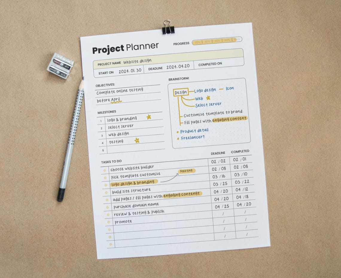 Planner Work Planner Productivity Planner 2025 New Year Resolution ...