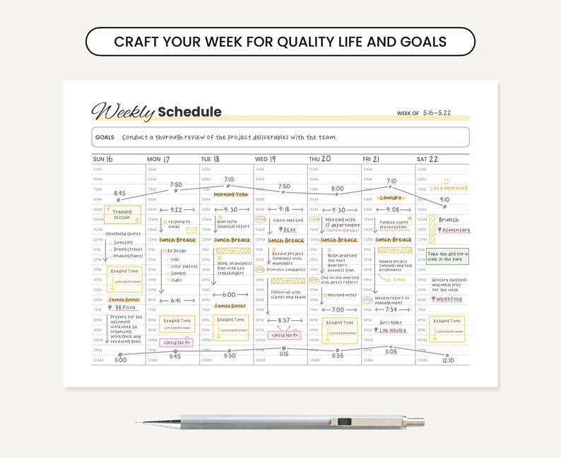 Weekly Schedule Template School Schedule Printable to Do List Habit ...