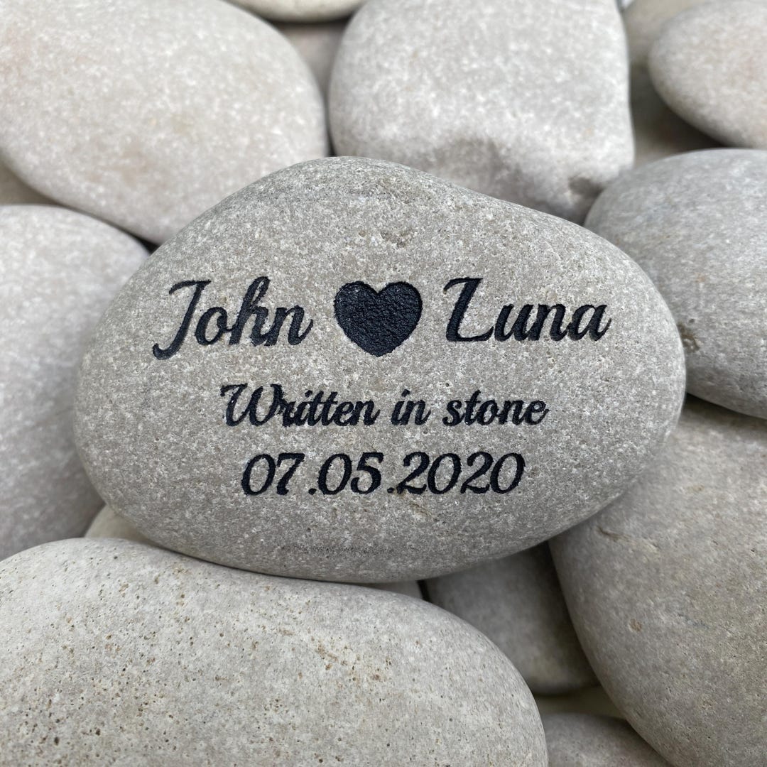 Personalized Sea Stone Engraving: A Timeless Memorial for Special ...
