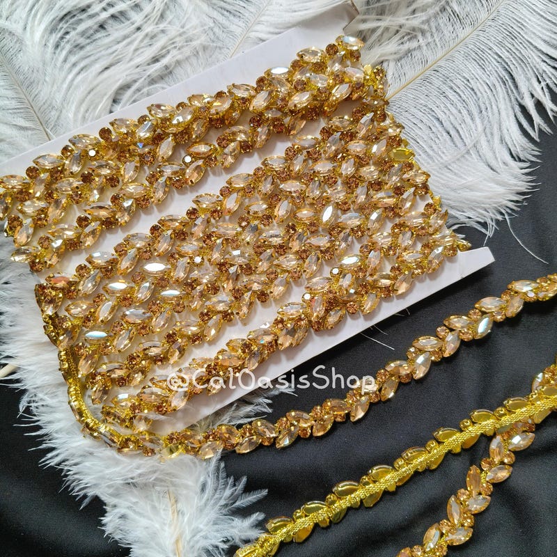 Rhinestone Cup Chain - Etsy