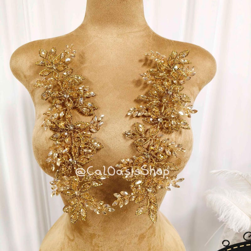 Floral Appliques Sparkly - Etsy