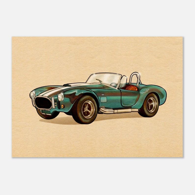 AC Cobra 427 Mkii 1969. Illustrated Poster - Etsy
